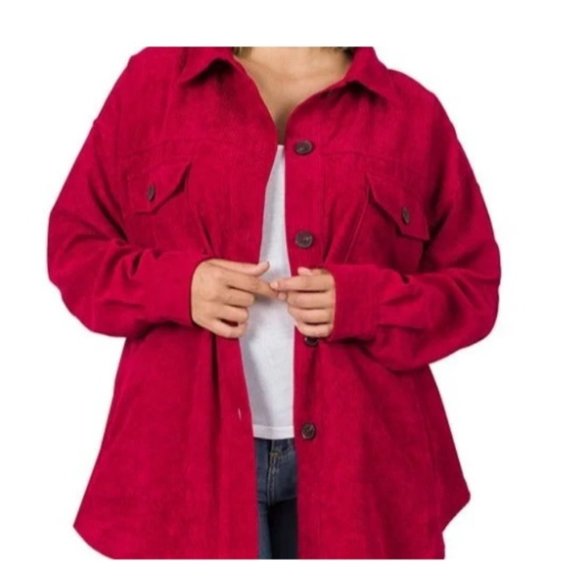 Zenana Outfitters | Jackets & Coats | New Zenana Burgundy Oversized ...